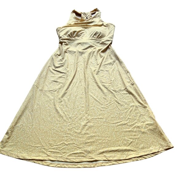 Prana | Dresses | Preana Size S Yellow Jewel Sleeveless Open Back Knee ...